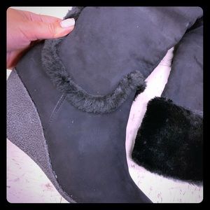 Bumper | Shoes | Womens Black Wedge Boot | Poshmark